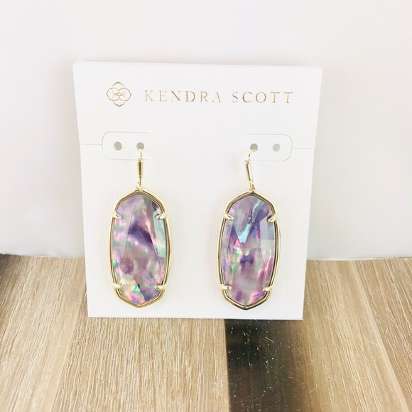 Kendra Scott | Jewelry | Kendra Scott Elle Faceted Lilac Abalone Gold ...